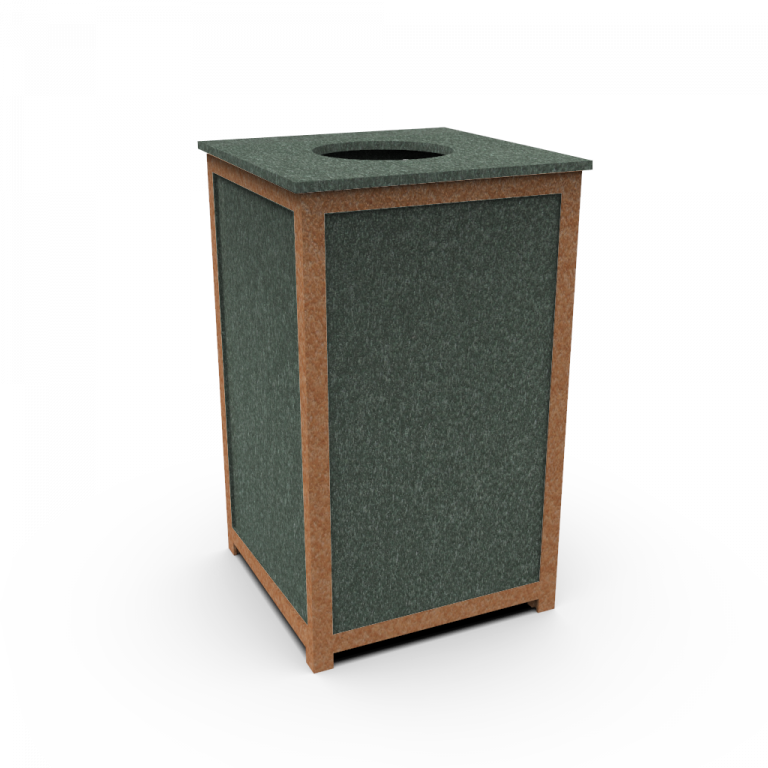 Recycled Plastic Waste Receptacle for Commercial Use