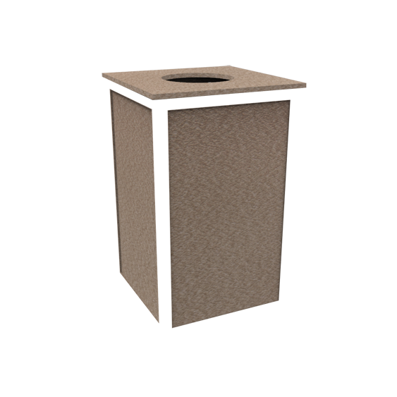 Recycled Plastic Waste Receptacle for Commercial Use