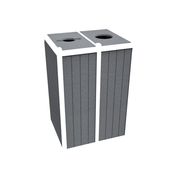 Top Load Recycling Receptacle with Waste Container