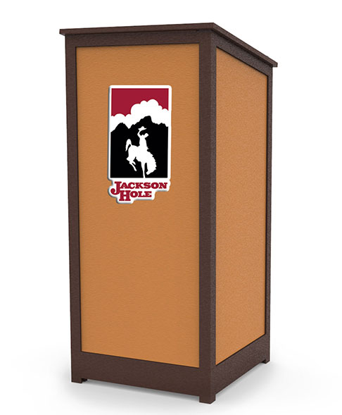 Hostess Podium w Angled Top | Commercial Outdoor Podium