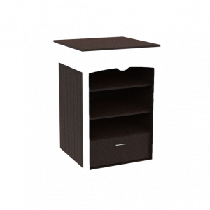 Bussing Cabinet with Slide Out Drawer and 3 Shelves for Bus Tubs