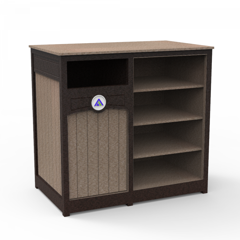 Bussing Station for Restaurants with Waste Receptacle, Optional Tray Top