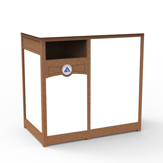 Bussing Station for Restaurants with Waste Receptacle, Optional Tray Top