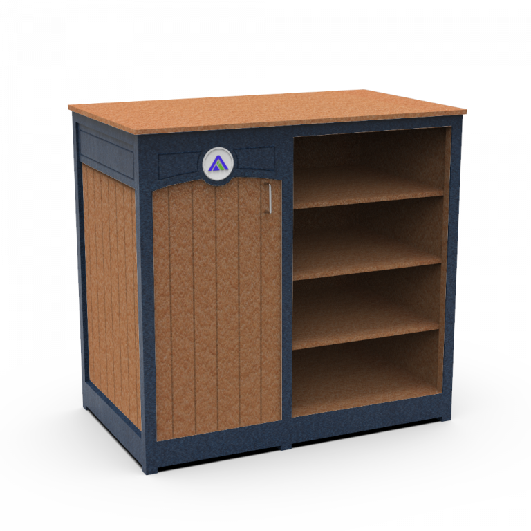 Bussing Station for Restaurants with Waste Receptacle, Optional Tray Top