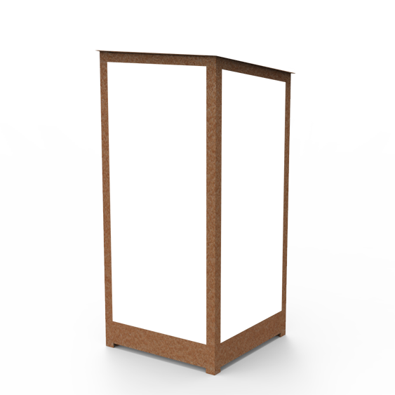 Hostess Podium w Angled Top | Commercial Outdoor Podium