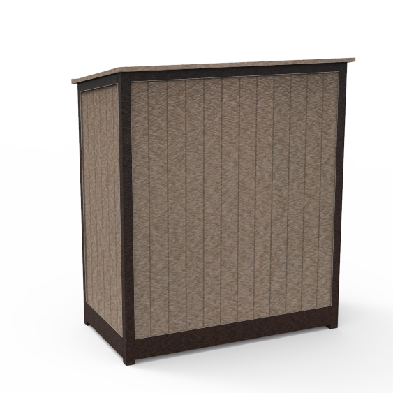 Outdoor Valet Stands and Podiums with Angled Top in Recycled Plastic