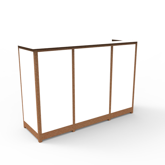 Outdoor Valet Podium | Recycled Plastic Flat Top Valet Podium