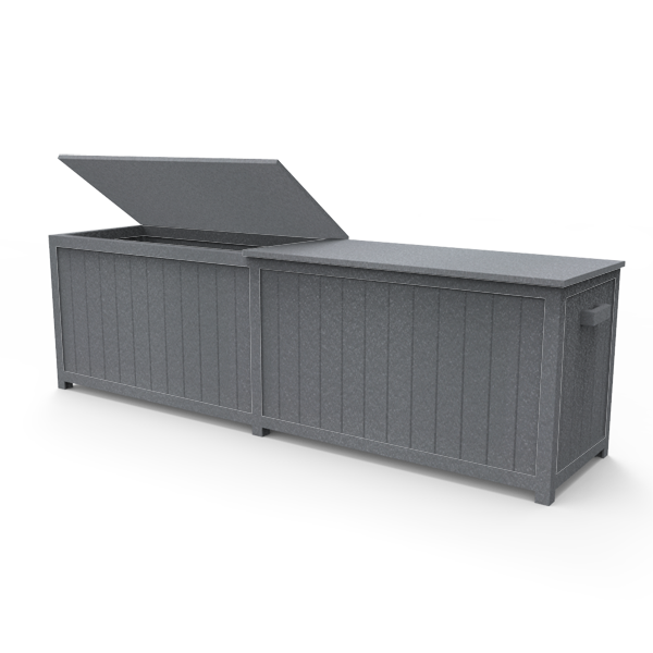 Large Deck Storage Box with Optional Casters for Pool, Patio, Resort, Spa