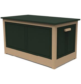 Pool Storage Box with Optional Casters for Portable Storage Outdoors