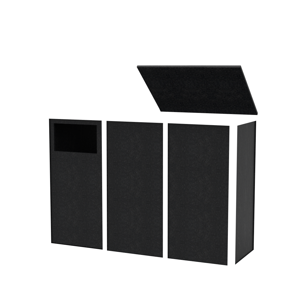 Recycled Plastic Outdoor Refreshment Station with Dual Cup Dispensers