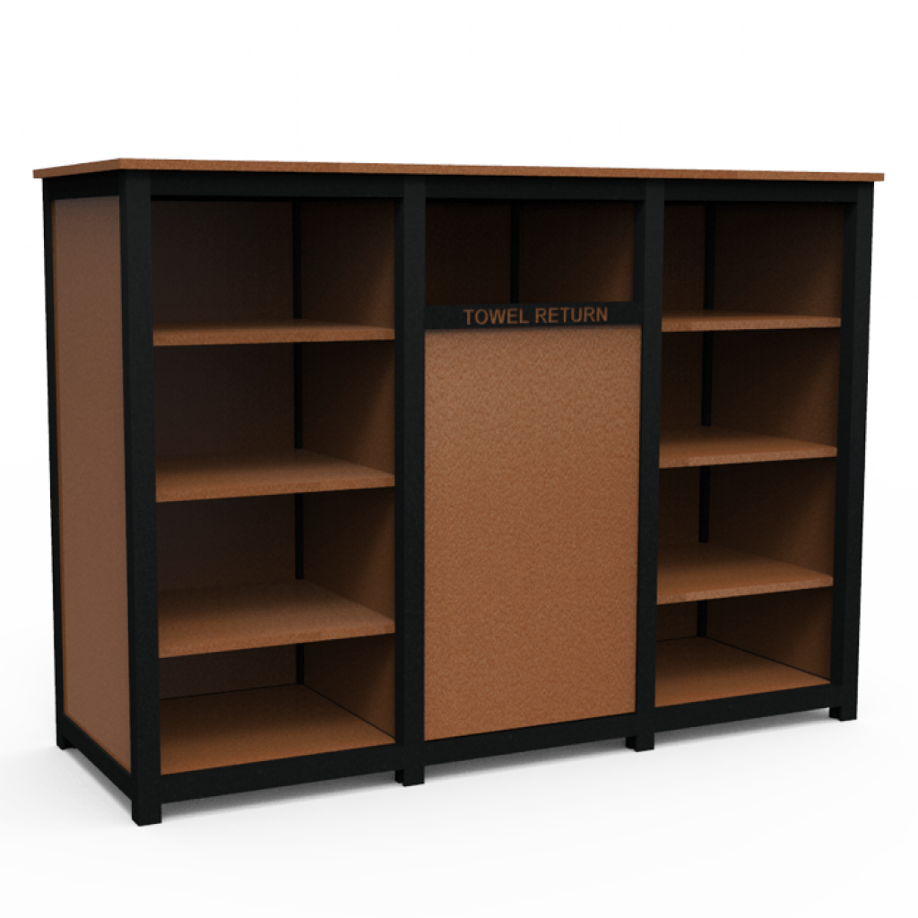 Towel Console Return Unit with Shelves | R3 Site Furnishings