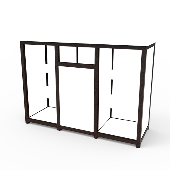 Towel Console Return Unit with Shelves | R3 Site Furnishings