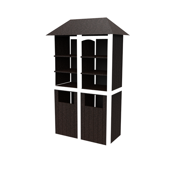 Poolside Towel Return with Double Shelf | R3 Site Furnishings