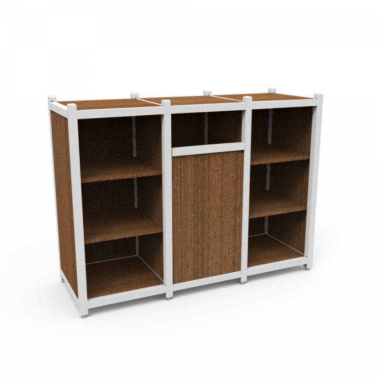 Towel Return Consoles with Shelves | R3 Site Furnishings