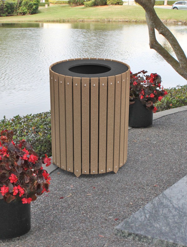 Round Waste Receptacles | Trash & Recycling Containers
