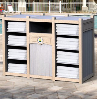 Commercial Pool Towel Valet Storage for Resorts, Clubs, Fitness Centers