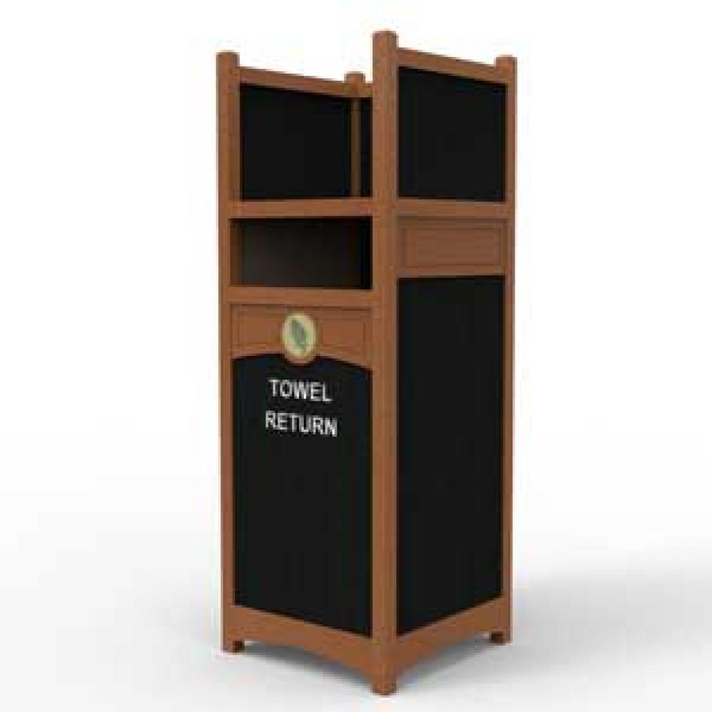 Recycled Plastic Towel Bins | Towel Console | R3 Site Furnishings