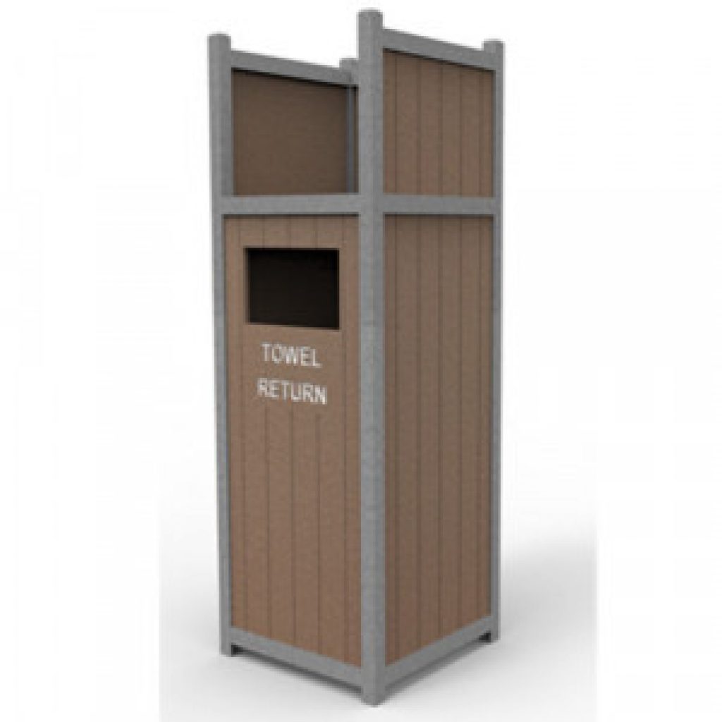 Poolside Towel Bins | R3 Site Furnishings