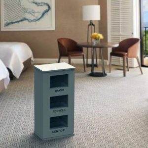 In-Room Recycler | Mini-Recycling Bin For Hotel Rooms & Suites