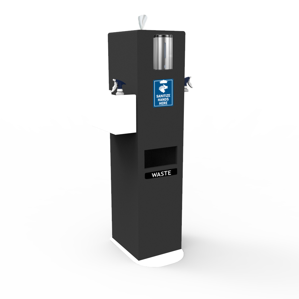 Disinfecting Wipe Dispenser Station for Gyms, Fitness Centers & Food Svc